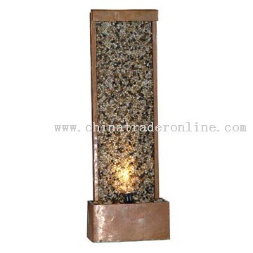 Copper and Slate Patch Fengshui Fountain,Copper Pebbles Floor Water ...